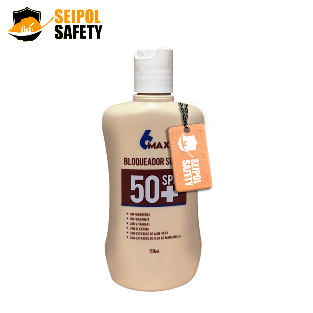BLOQUEADOR SOLAR SEI-MAX SPF 50+ DE 110ML | SEIPOL SAFETY